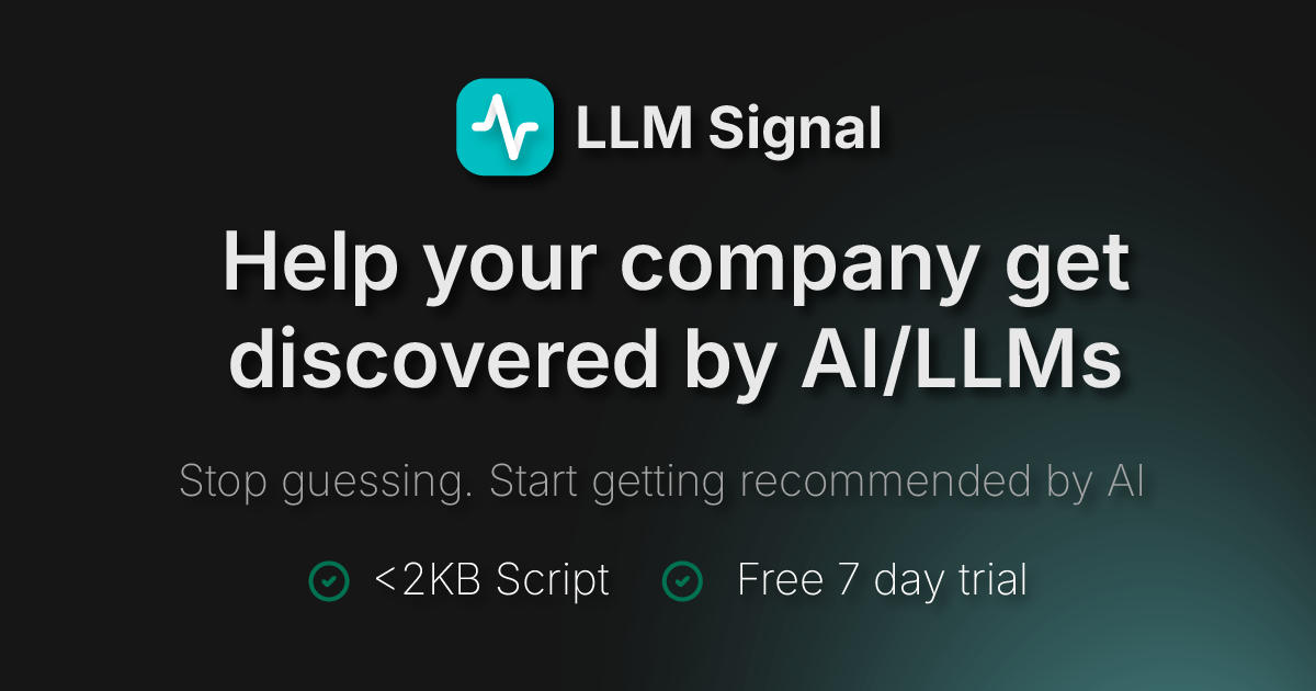 LLM Signal - AI Visibility Analytics & GEO Platform